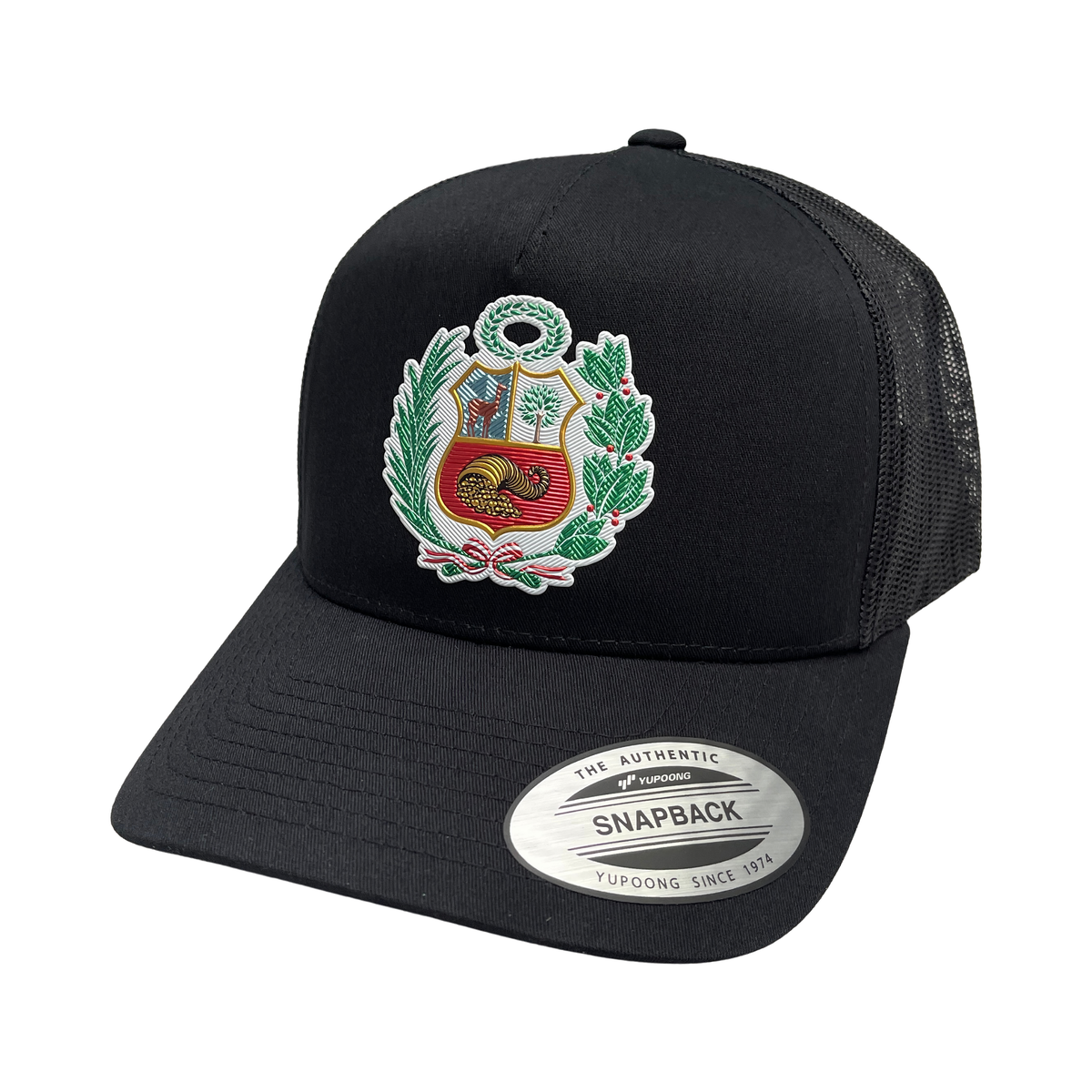 Peru Escudo Trucker Hat - Snapback Adjustable - PeruCoUSA