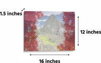 Peru Flag Machu Picchu Canvas Wall Art - PeruCoUSA